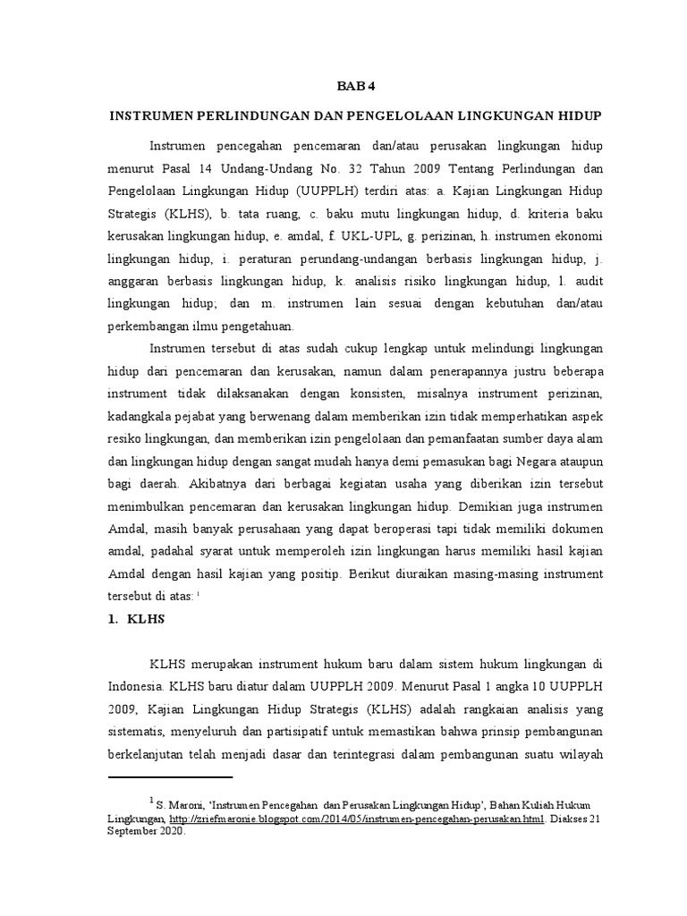 BAB 4 Instrumen PPLH | PDF