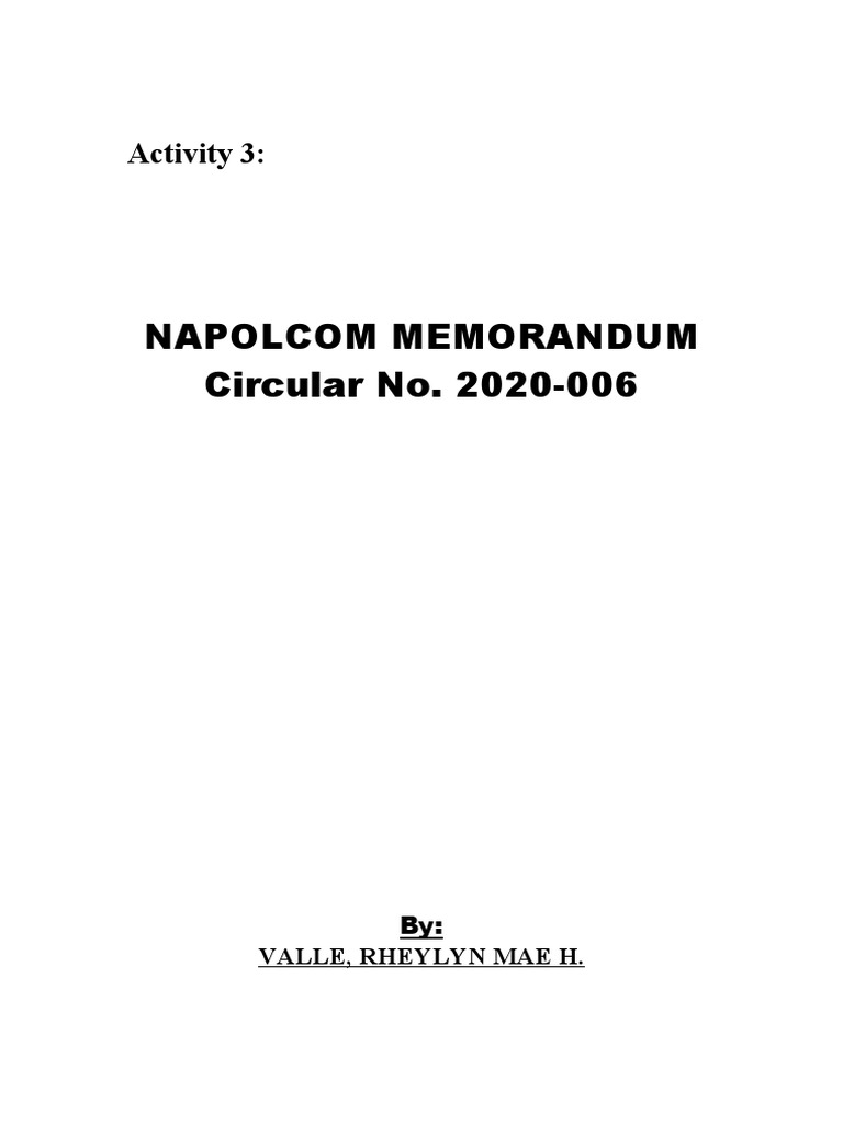 NAPOLCOM MC No. 2020-006 | PDF
