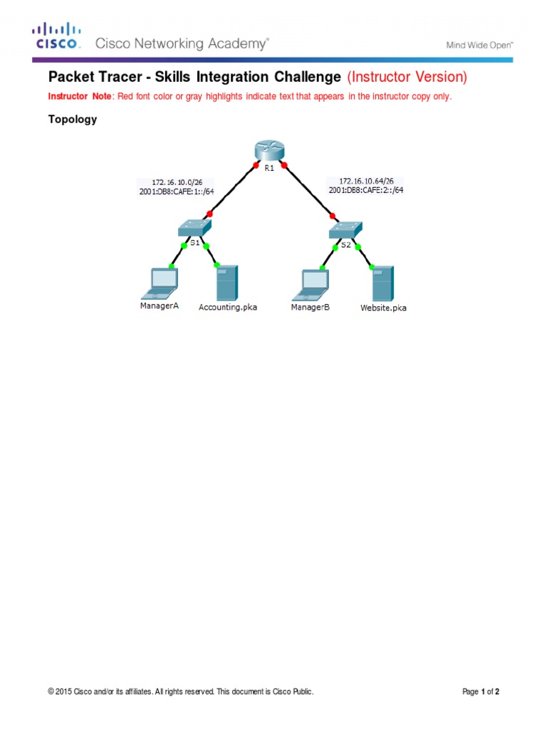 7.4.1.2 Packet Tracer - Skills Integration Challenge - ILM | PDF | I Pv6 | Network Protocols