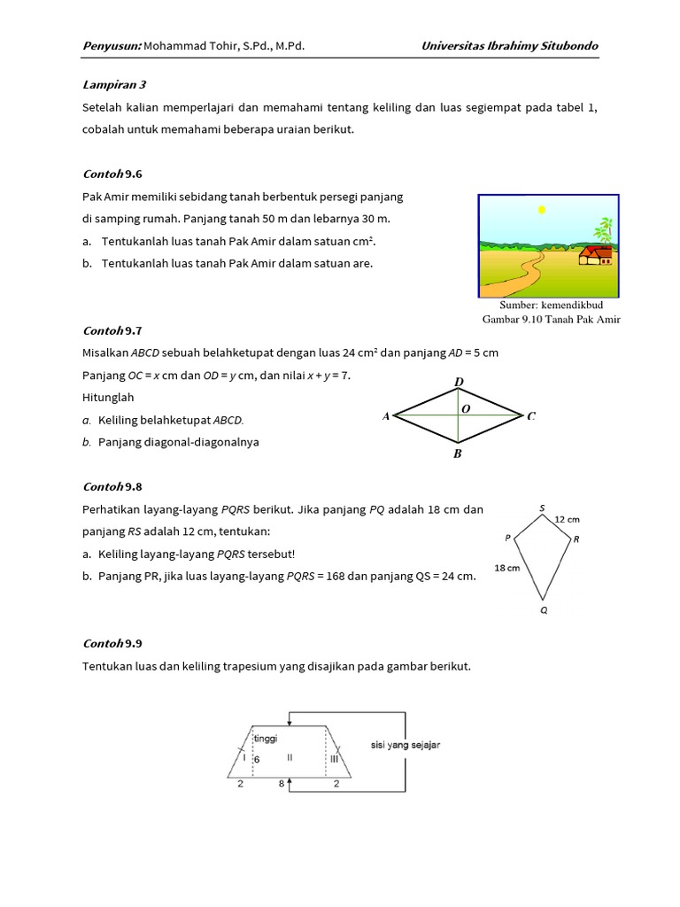 LKPD 3 Keliling Dan Luas Segiempat | PDF | Metode & Bahan Ajar