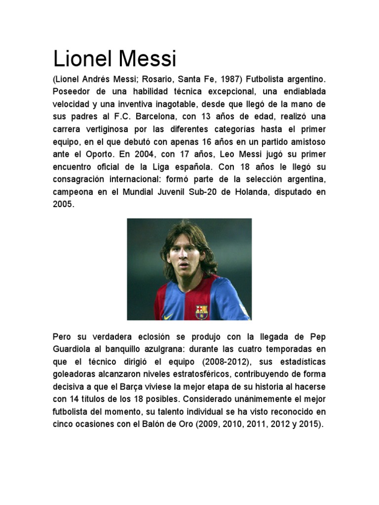 Lionel Mess1 | PDF