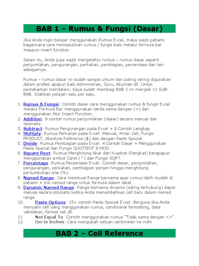Rumus Dan Fungsi | PDF