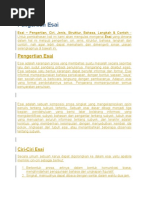 Panduan Format Esai Mahasiswa | PDF