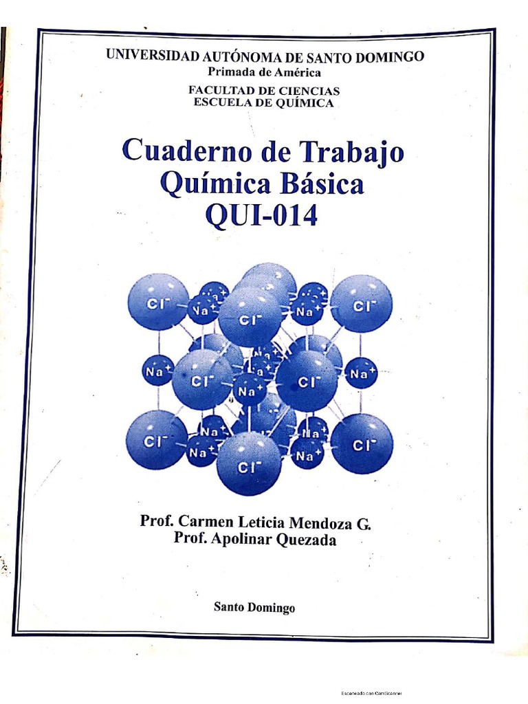 Cuaderno de Trabajo Quimica Basica Qui-014 | PDF