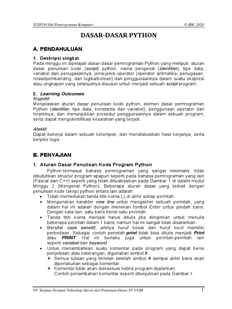 Dasar-Dasar Python | PDF