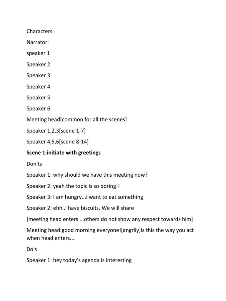 Ss Meeting Etiquette | PDF