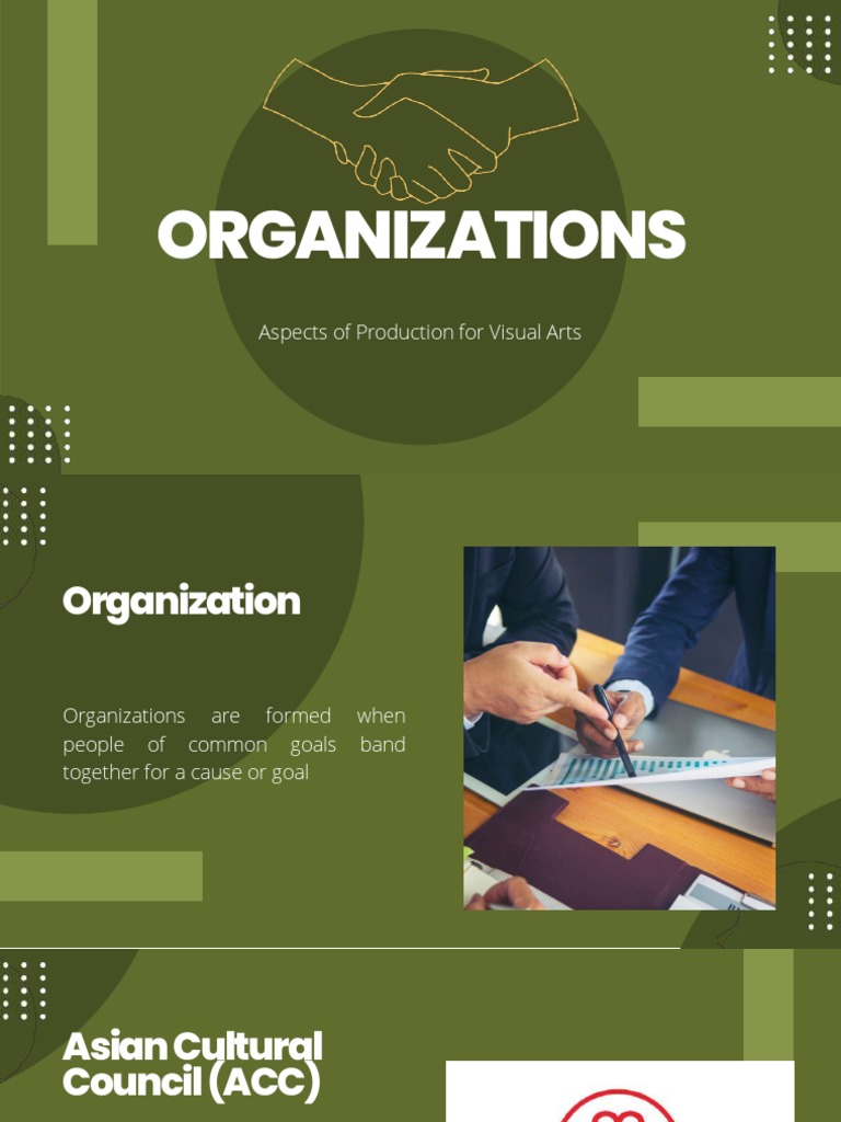 ORGANIZATIONS Aspects of Production For Visual Arts | PDF | Philippines ...