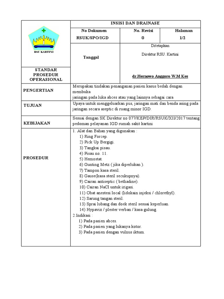 31 Insisi Dan Drainase | PDF