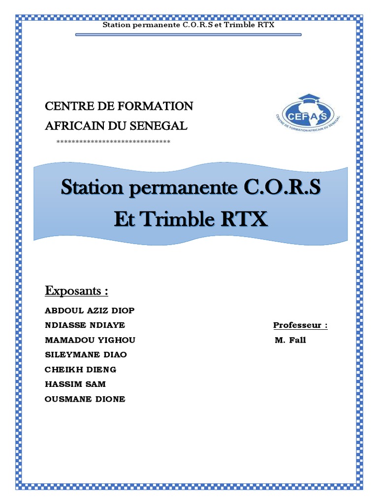 Station Permanente CORS Et Trimble RTX | PDF