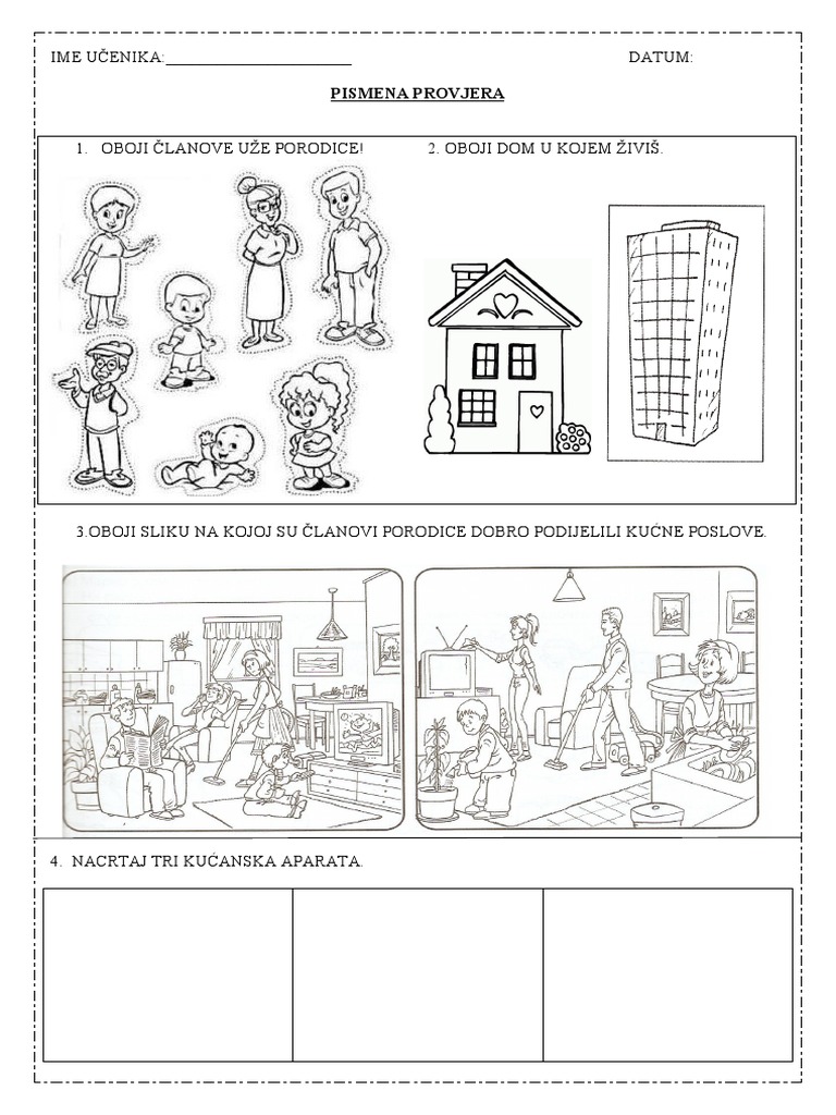 Pismena Provjera Moja Okolina | PDF