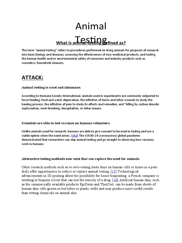 English Project | PDF | Animal Testing | Medicine