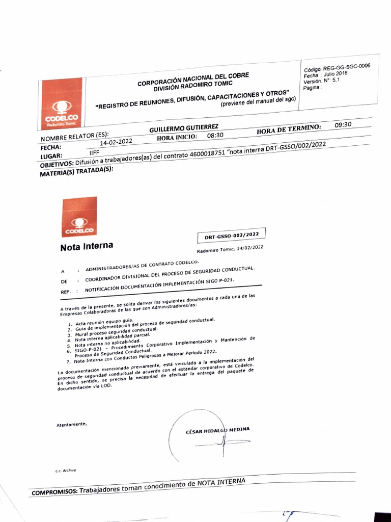 Nota Interna | PDF | Recursos no renovables | Empresas