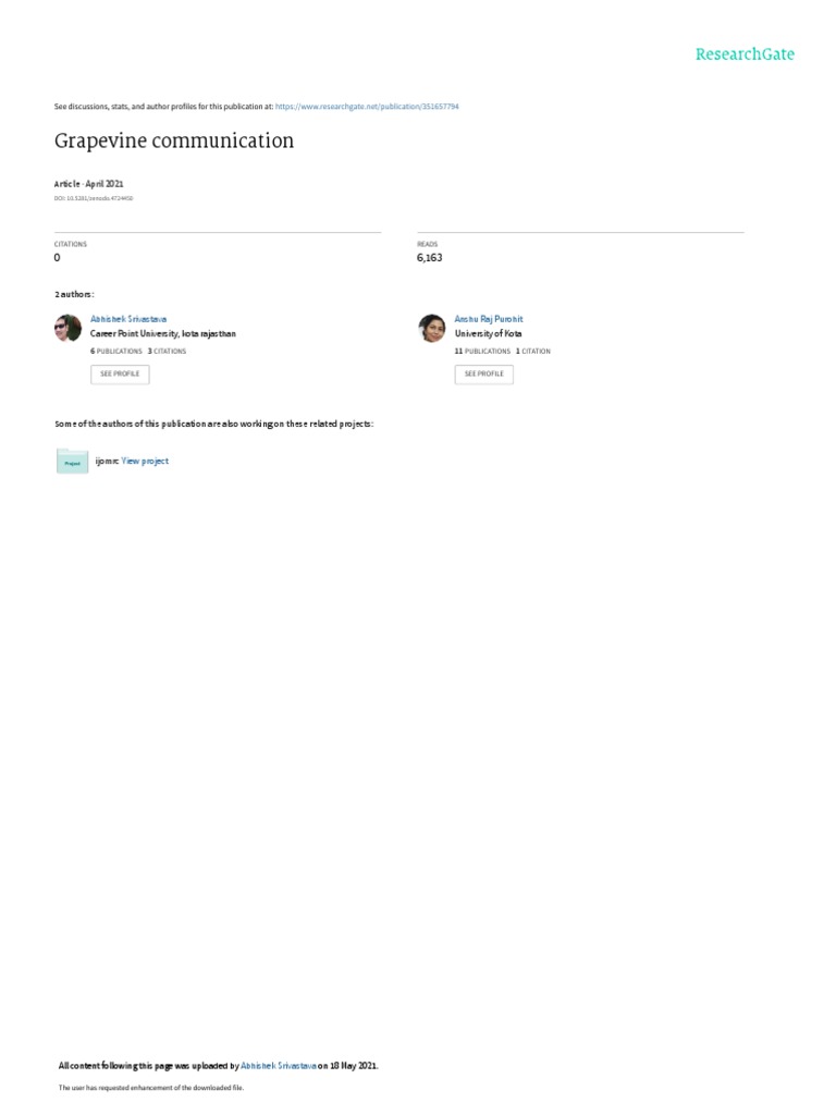 Understanding the Types and Significance of Grapevine Communication in ...