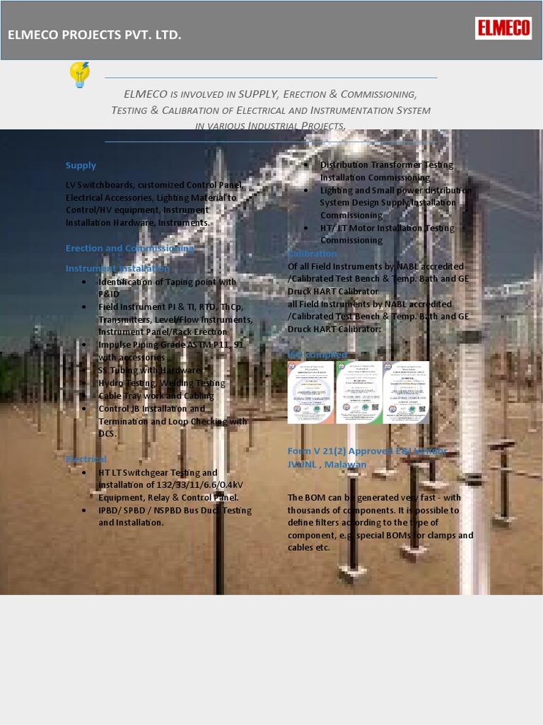 ELMECO - Elect & C&I Works-Page1 | PDF | Pipe (Fluid Conveyance ...