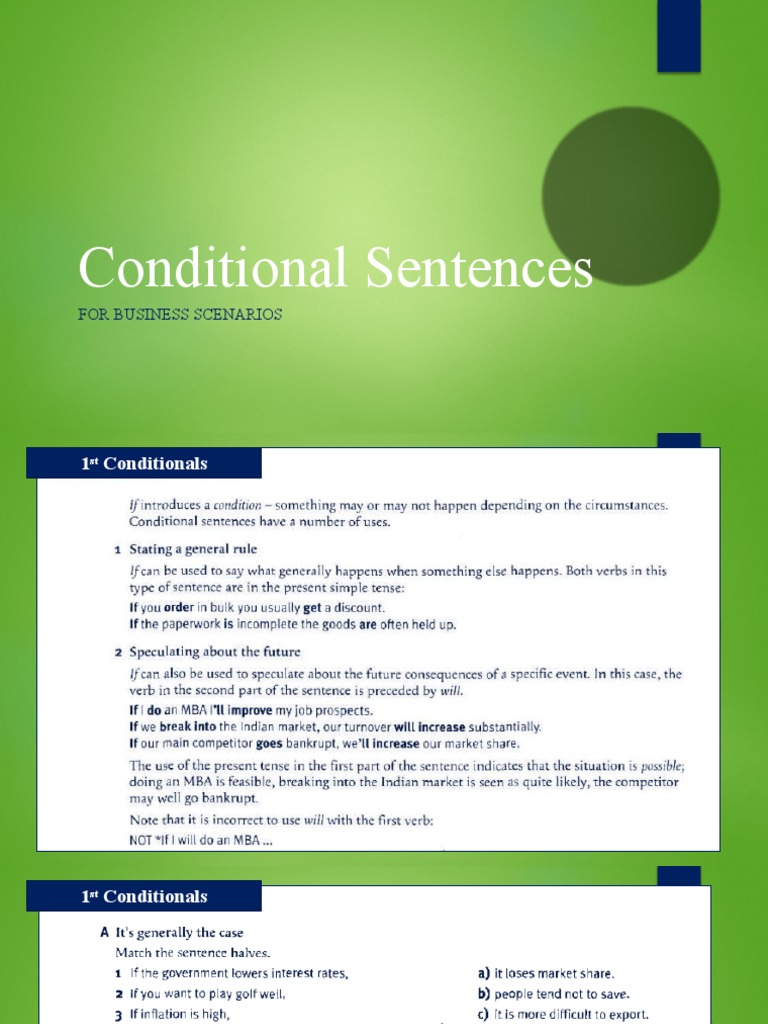 Conditionals for Business | PDF