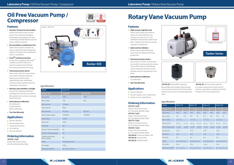 Rocker | PDF | Pump | Vacuum