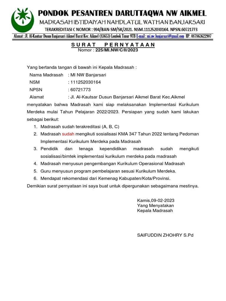 Pernyataan IKM | PDF