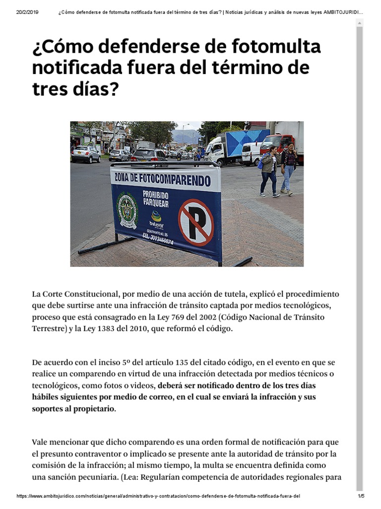 Defensa ante fotomulta tardía | PDF | Debido al proceso | Ley común
