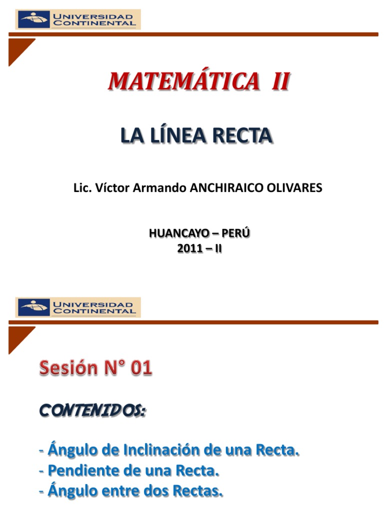 La Linea Recta | PDF | Pendiente | Línea (geometría)