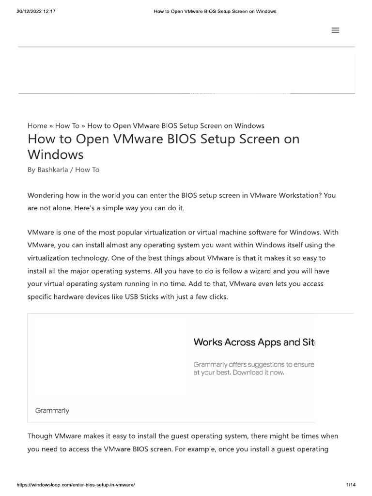 Entrar Na Bios Do VMWAre | PDF