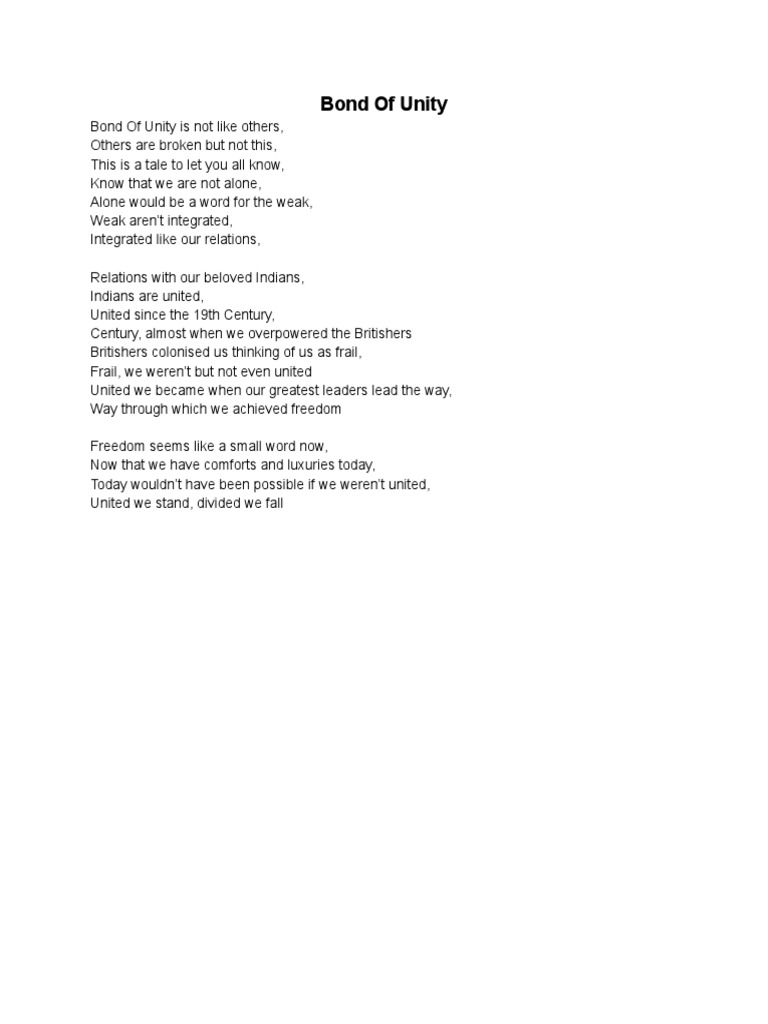 The Bond of Unity: How India Achieved Independence and Prosperity ...