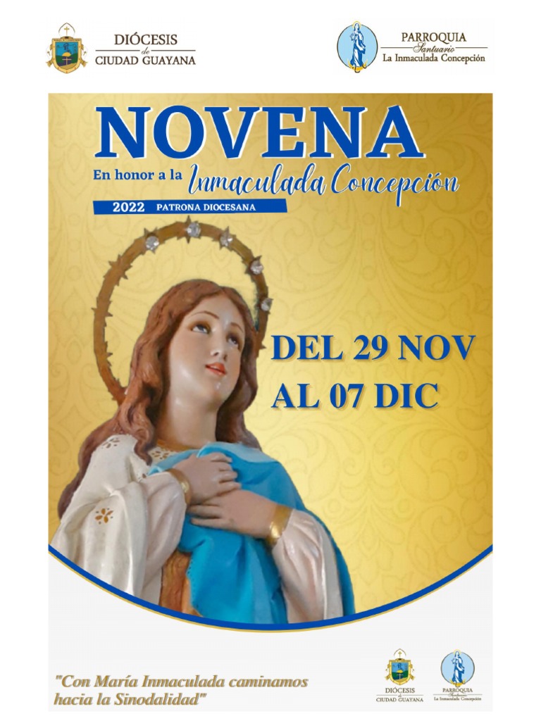 Novena A La Inmaculada Concepción 2022 | PDF