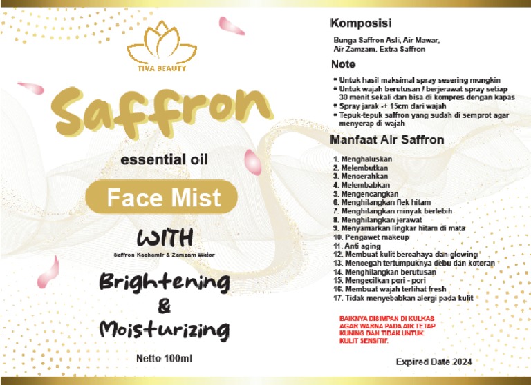 Label Saffron 05 | PDF