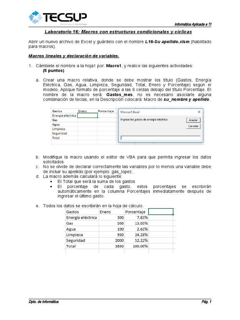 Lab16 Calificado Modelo4 | PDF | Macro (informática) | Desarrollo de software