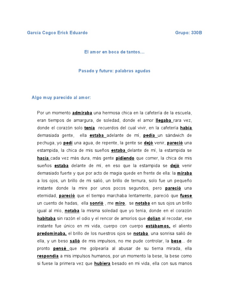 Taller de Lectura Palabras Agudas | México | Amor