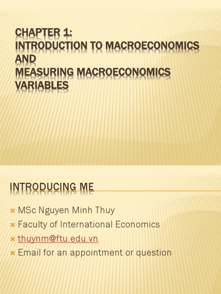 Chapter 1 Intro To Macro And Measuring Macro Variables Pdf Cost Of