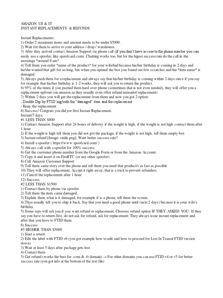 Amazon Refund Method | PDF