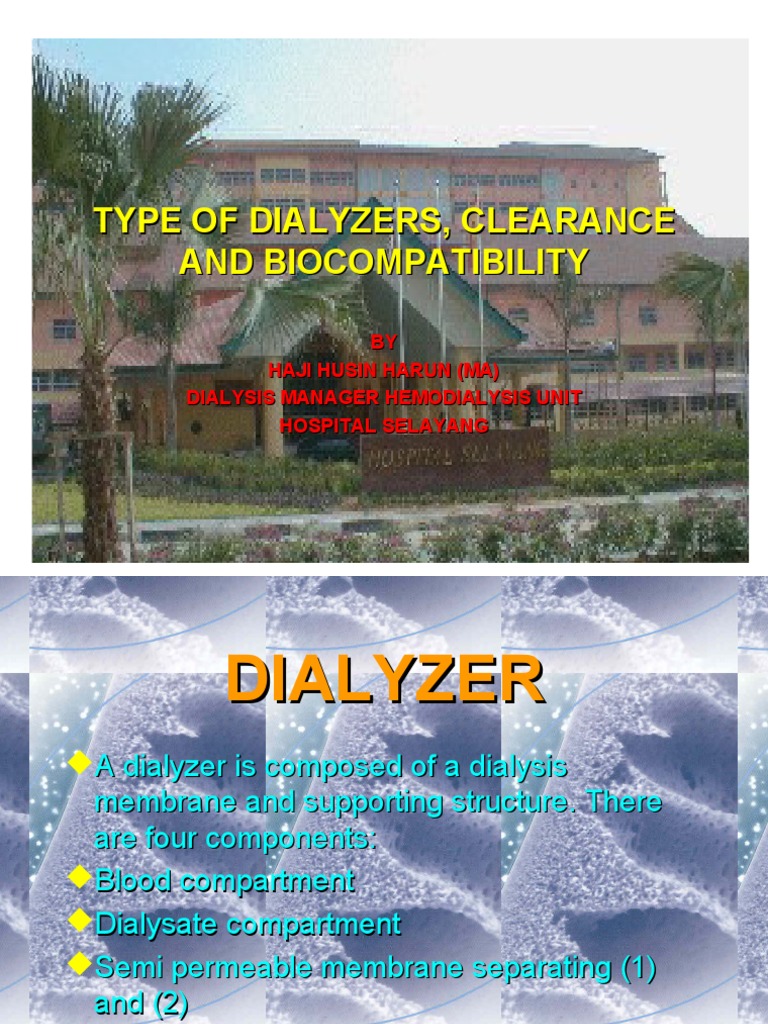 Dialyzer | PDF | Hemodialysis | Chemistry