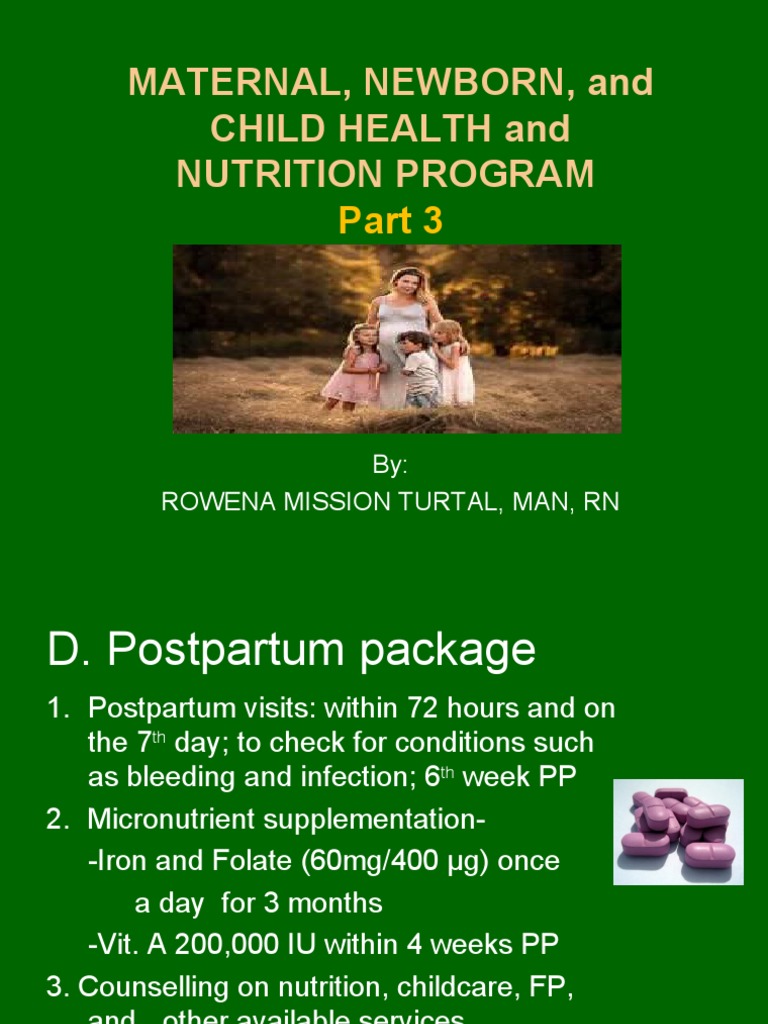 Maternal, Child Health Prog-Part 3 | PDF