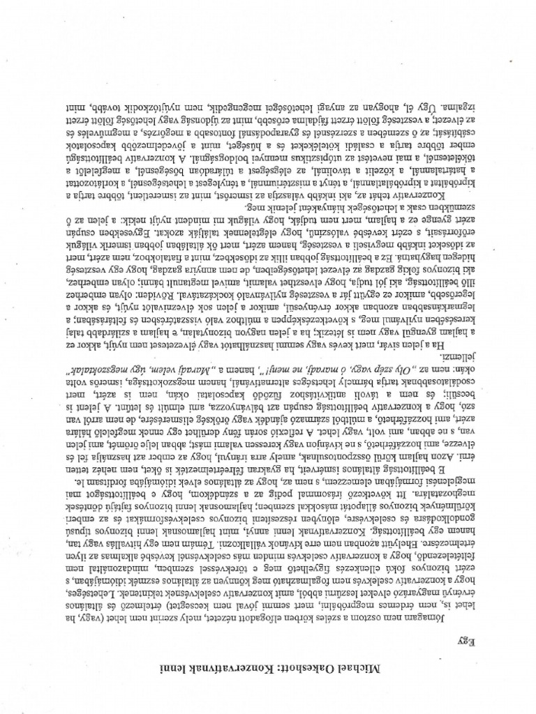 Michael Oakeshott-Konzervatívnak Lenni | PDF