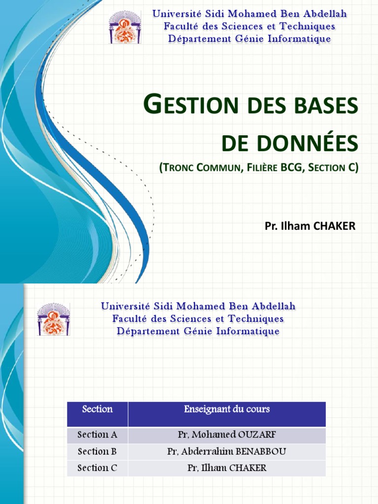 Cours Gestion Des Bases de Données SectionC | PDF