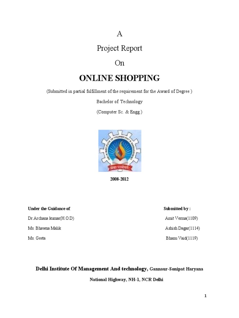 Online Shopping Report | PDF