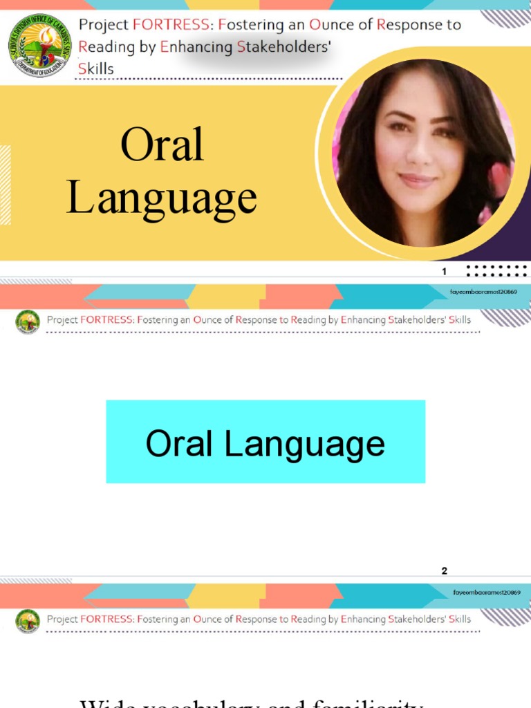 3 - Component 1 Oral Language | PDF