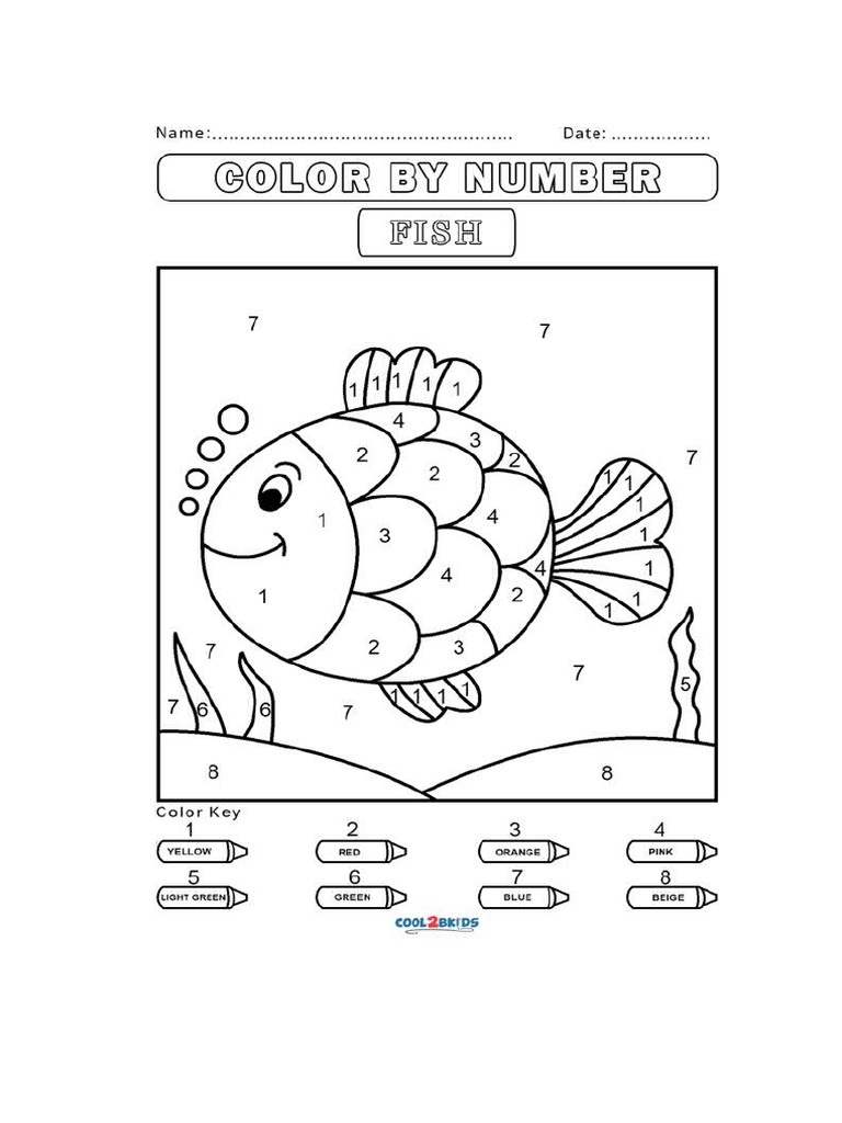 Color by Number Fish | PDF