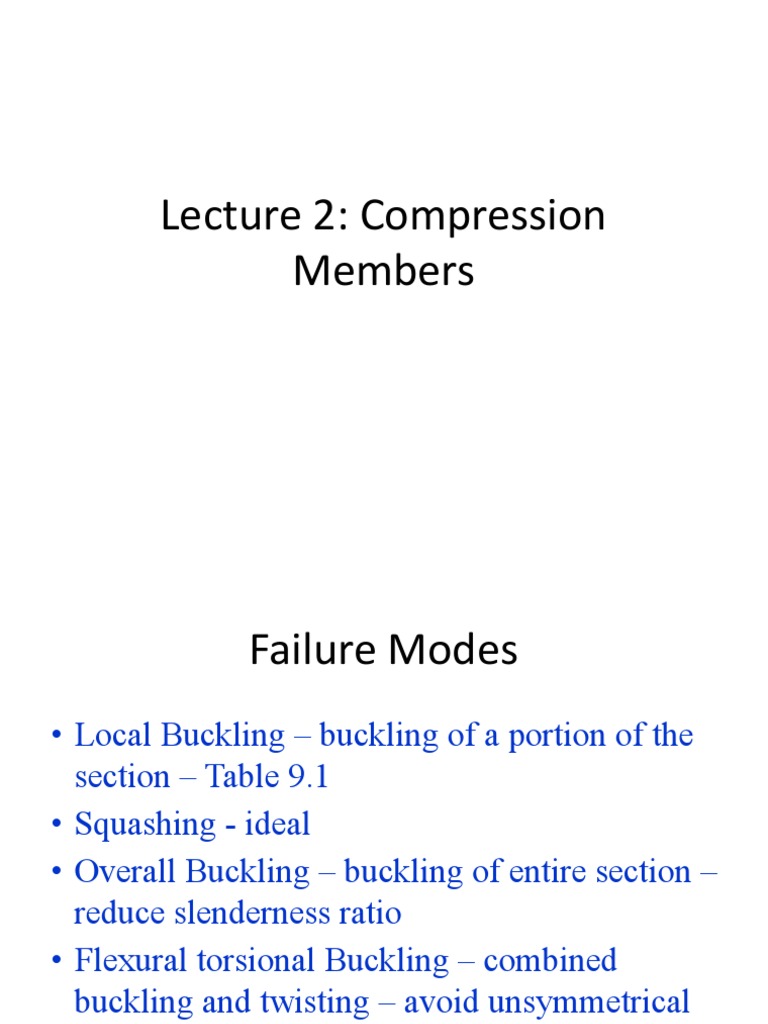 Design of Steel Columns: Examples of Calculating Compressive Load Capacity and Base Plate Design ...