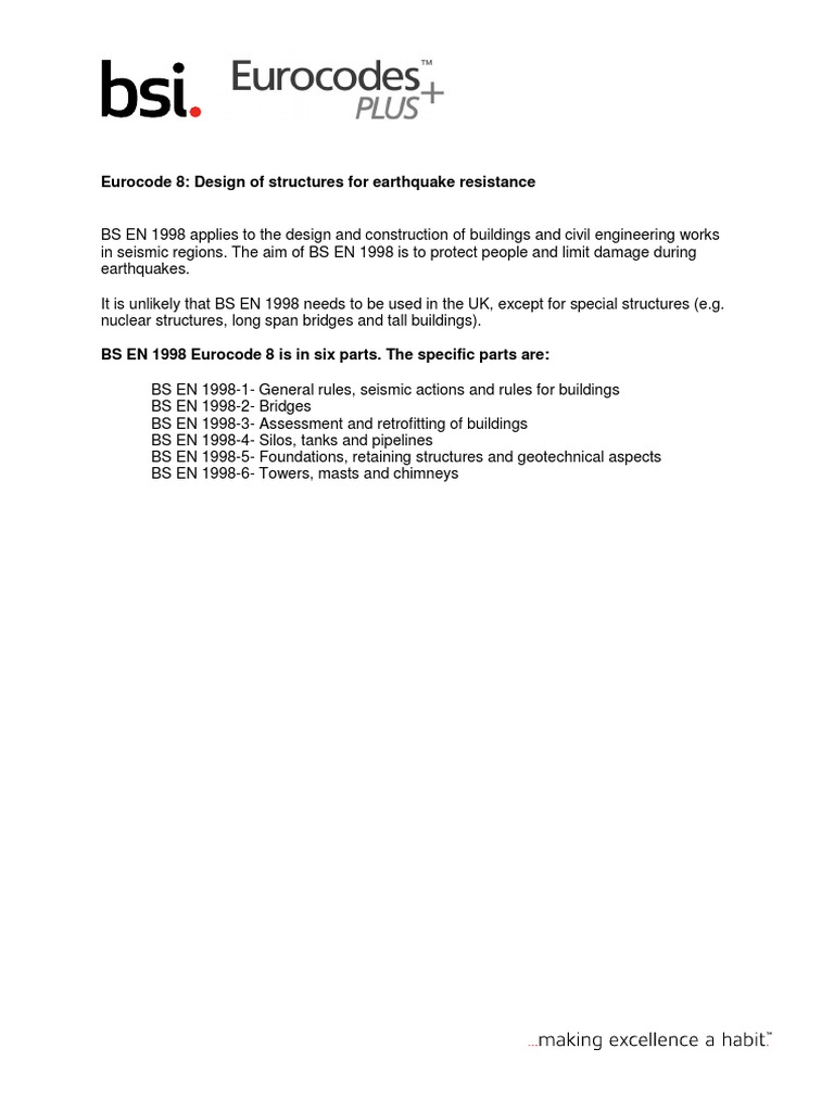 Eurocode 8 - Design-Of-Structures-For-Earthquake-Resistance | PDF