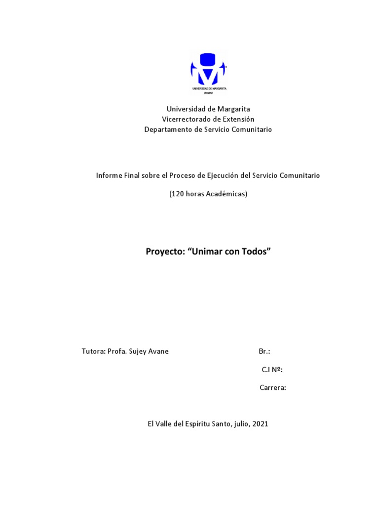Formato para Elaborar Informe SC | PDF