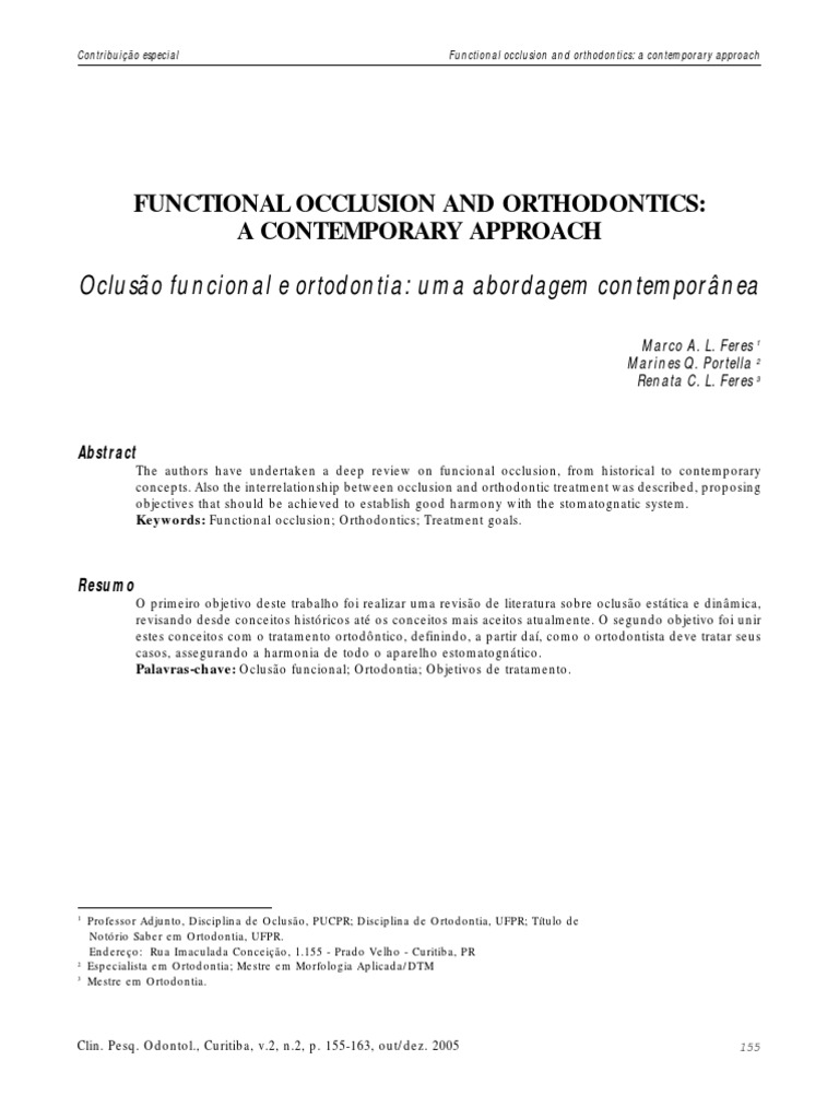Functional Occlusion and Orthodon | PDF | Anatomical Terms Of Location ...