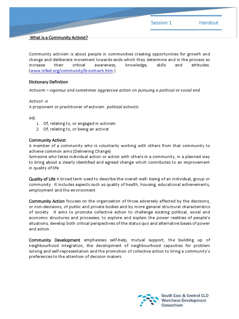 Understanding Community Activism | PDF | Activism | Community
