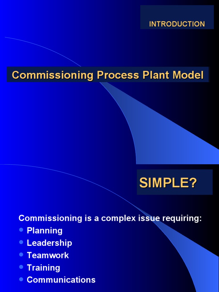 Commissioning Process Plant Model | PDF | Business