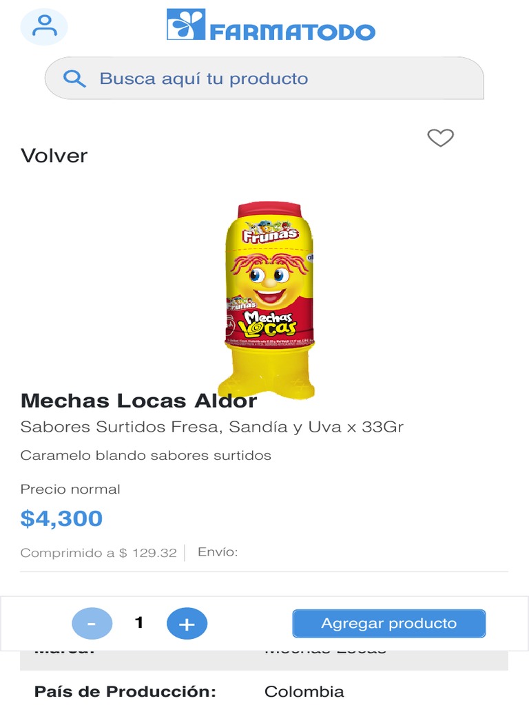 Mechas Locas Aldor Sabores Surtidos Fresa, Sandía y Uva X 33Gr | PDF