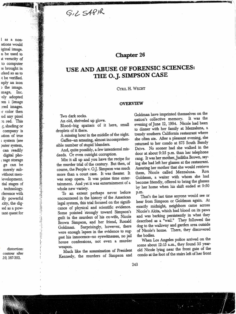 O.J. Simpson Case | PDF