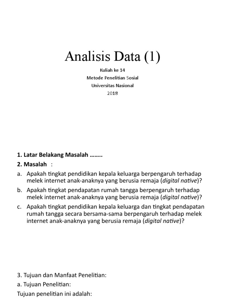 MPS 14 Analisis Data | PDF