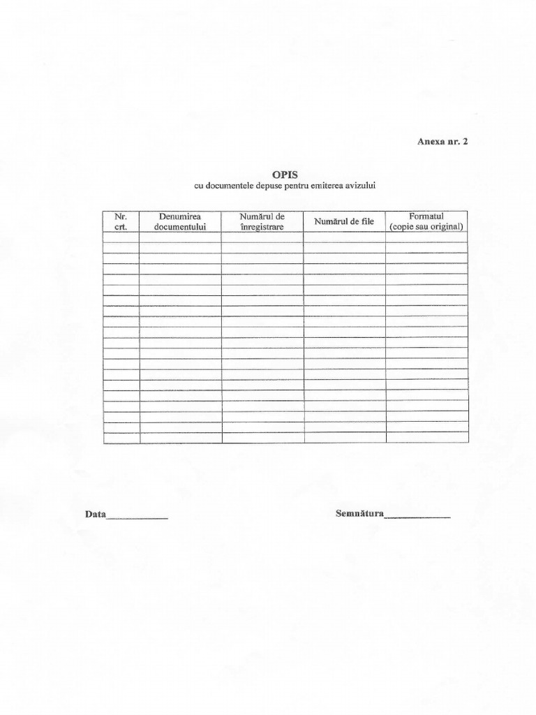 Model Opis Documente Necesare Pentru Emiterea Avizelor SPSU SVSU | PDF