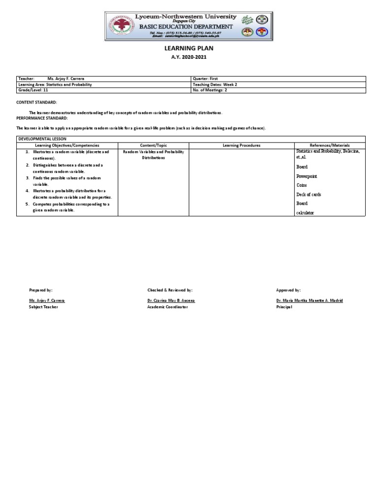 Week 2 | PDF | Probability Distribution | Random Variable