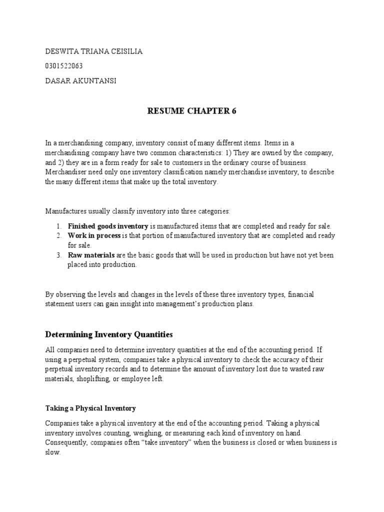 Resume CH 6 IFRS | PDF